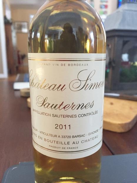 2011 Château Simon Sauternes, France, Bordeaux, Sauternais, Sauternes ...