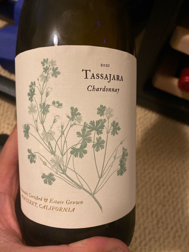 2022 Tassajara Chardonnay, USA, California, Central Coast, Monterey ...
