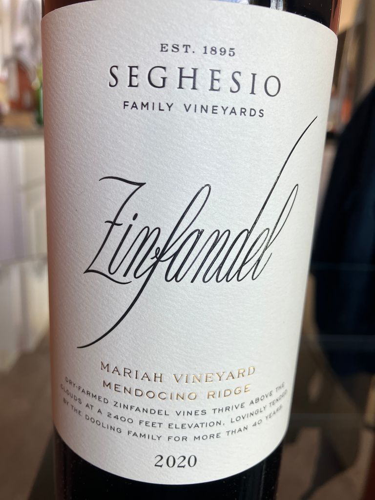2021 Seghesio Family Vineyards Zinfandel Mariah Vineyard, USA ...