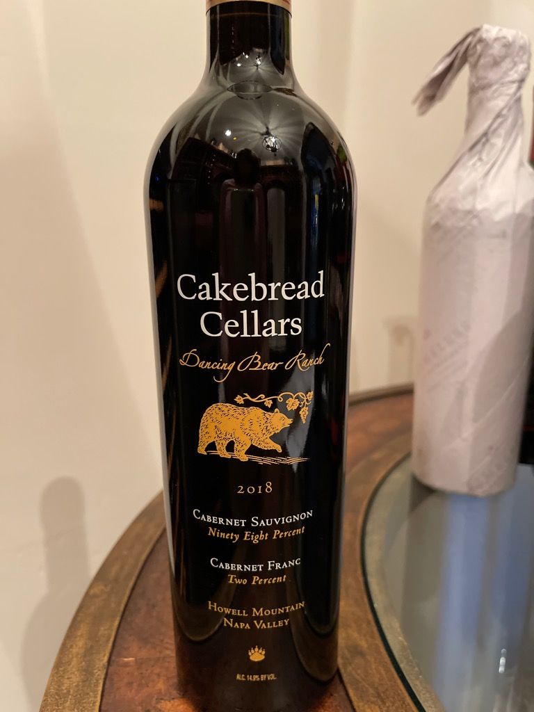 2018 Cakebread Cellars Cabernet Sauvignon Dancing Bear Ranch, USA ...