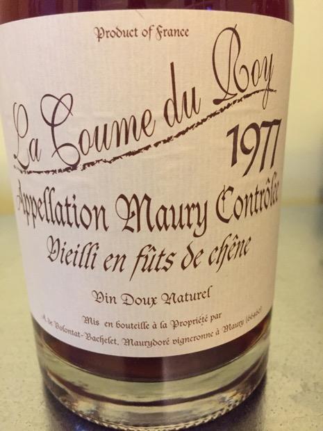 1977 Domaine de la Coume du Roy Maury Vin Doux Naturel, France ...