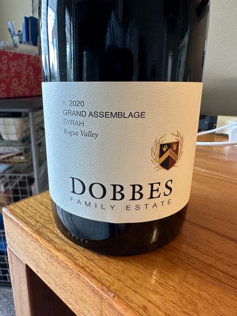 2020 Dobbes Family Estate Syrah Grand Assemblage, USA, Oregon, Southern ...