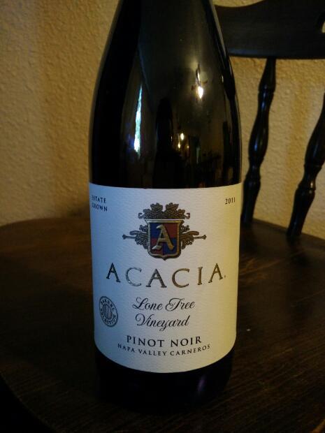 2011 Acacia Pinot Noir Barrel Select Lone Tree Vineyard Carneros, USA ...