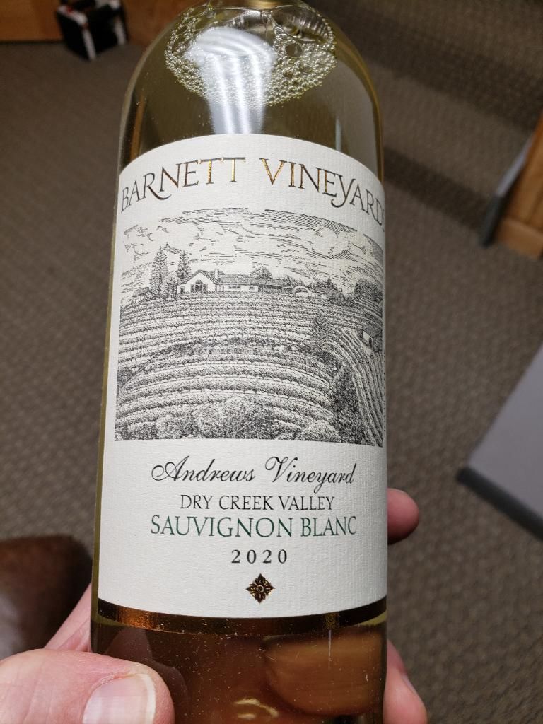 2020 Barnett Vineyards Sauvignon Blanc Andrews Vineyard, USA ...