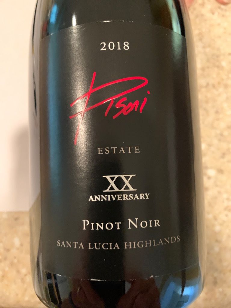2018 Pisoni Pinot Noir Estate XX Anniversary, USA, California, Central ...