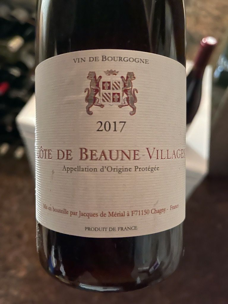 2022 Jacques de Merial Côte de Beaune Villages, France, Burgundy, Côte ...