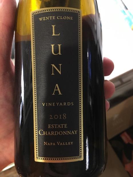 2018 Luna Vineyards Chardonnay Estate, Wente Clone, USA, California ...
