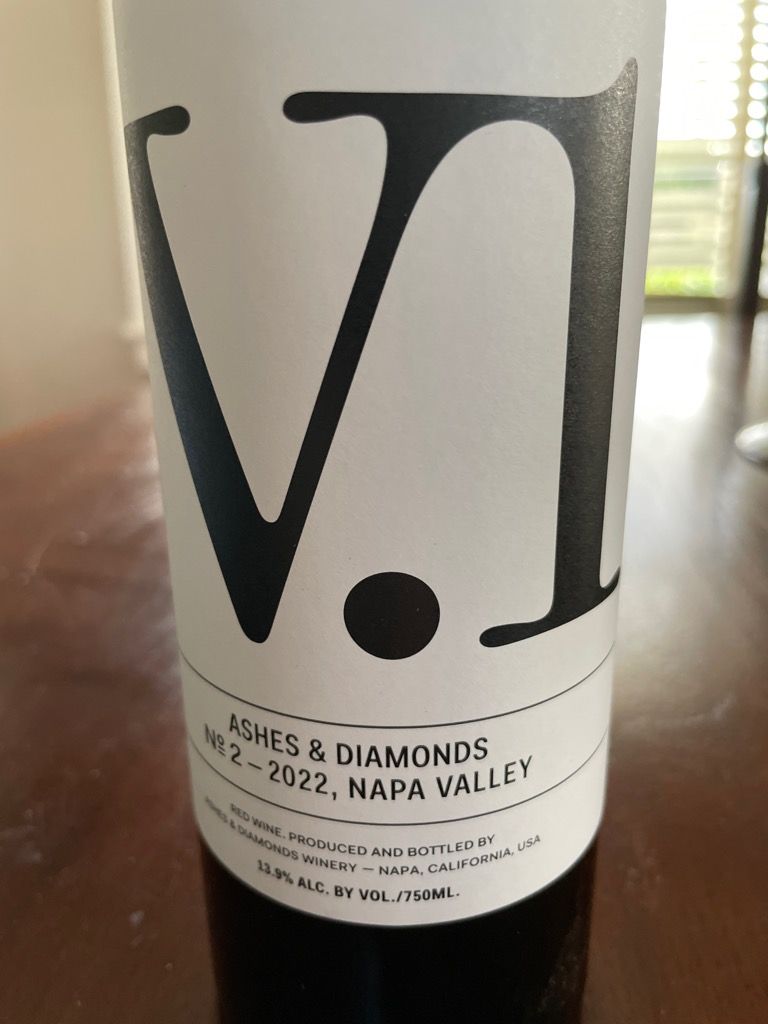 2022 Ashes & Diamonds V.1 No. 2, USA, California, Napa Valley ...