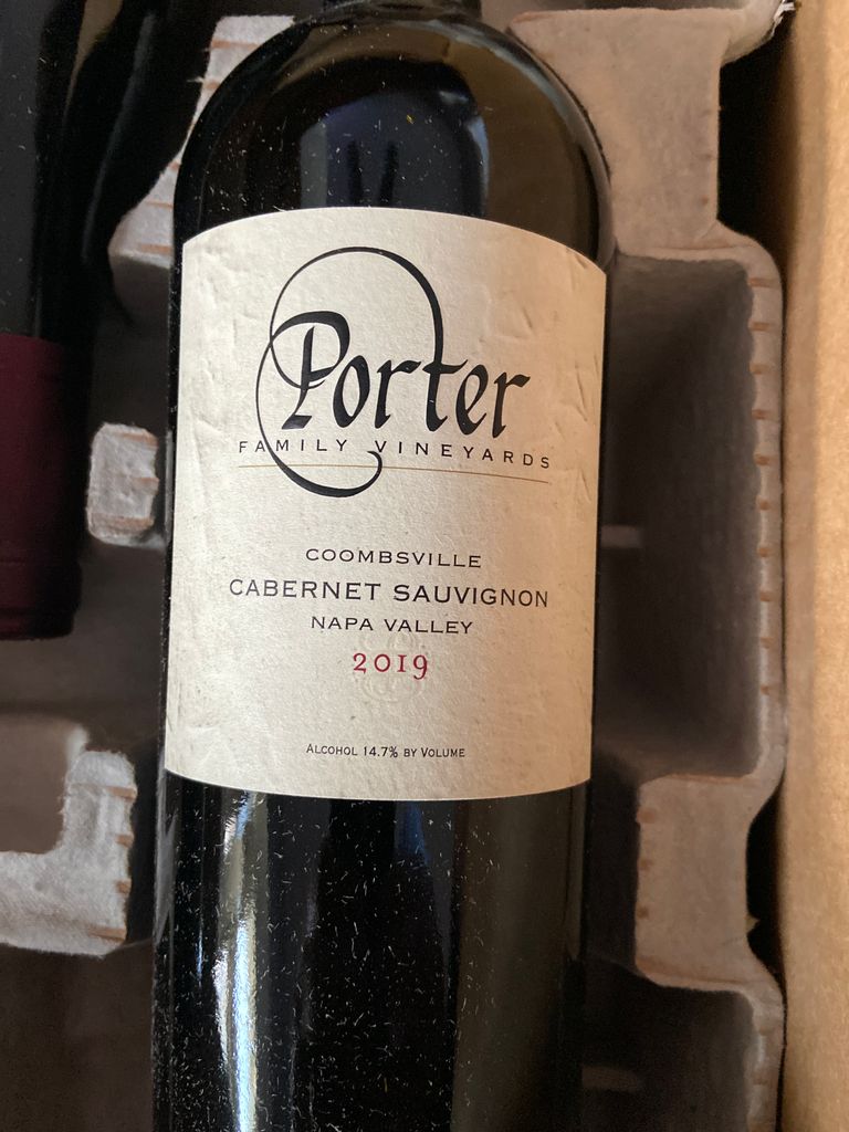 2019 Porter Family Vineyards Cabernet Sauvignon, USA, California, Napa ...