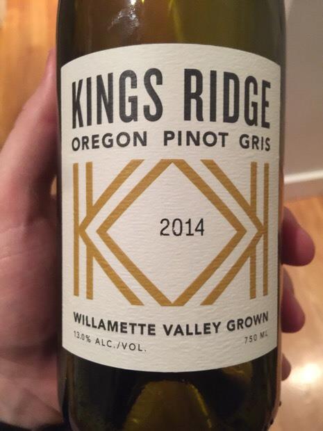 2014 Union Wine Company Pinot Gris Kings Ridge, USA, Oregon, Willamette ...