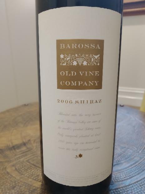 2006 Barossa Old Vine Wine Company Shiraz, Australia, South Australia ...