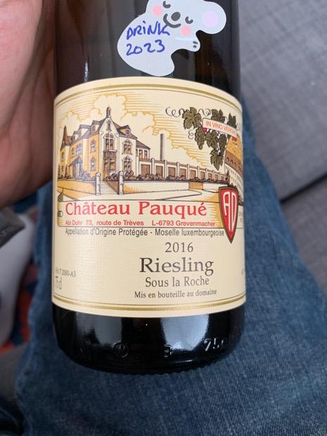 2016 Caves Albert Duhr (Château Pauqué) Riesling Sous la Roche ...