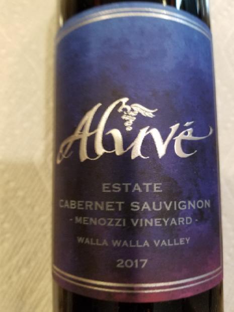 2017 Aluvé Cabernet Sauvignon Estate Menozzi Vineyard, USA, Washington ...