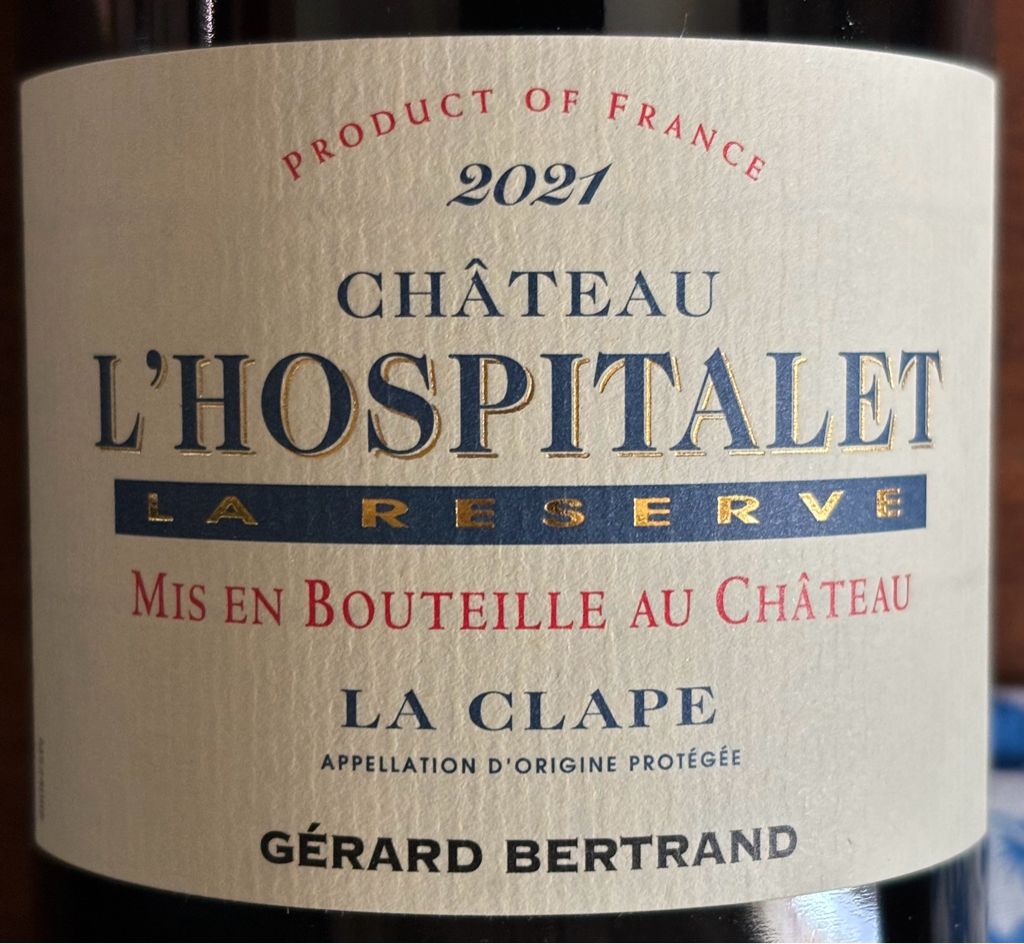 2021 Gérard Bertrand Coteaux du Languedoc La Clape Château l'Hospitalet La Reserve, France ...