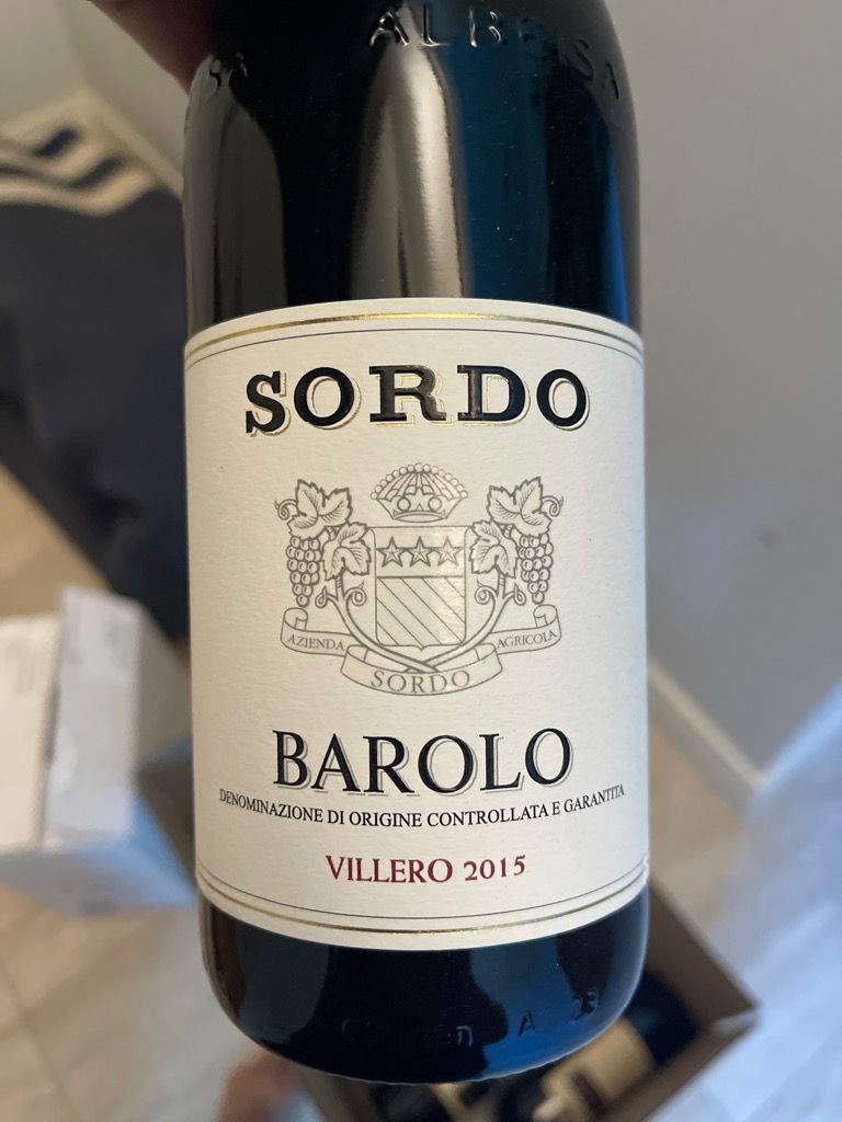 2015 Giovanni Sordo Barolo Villero, Italy, Piedmont, Langhe, Barolo ...