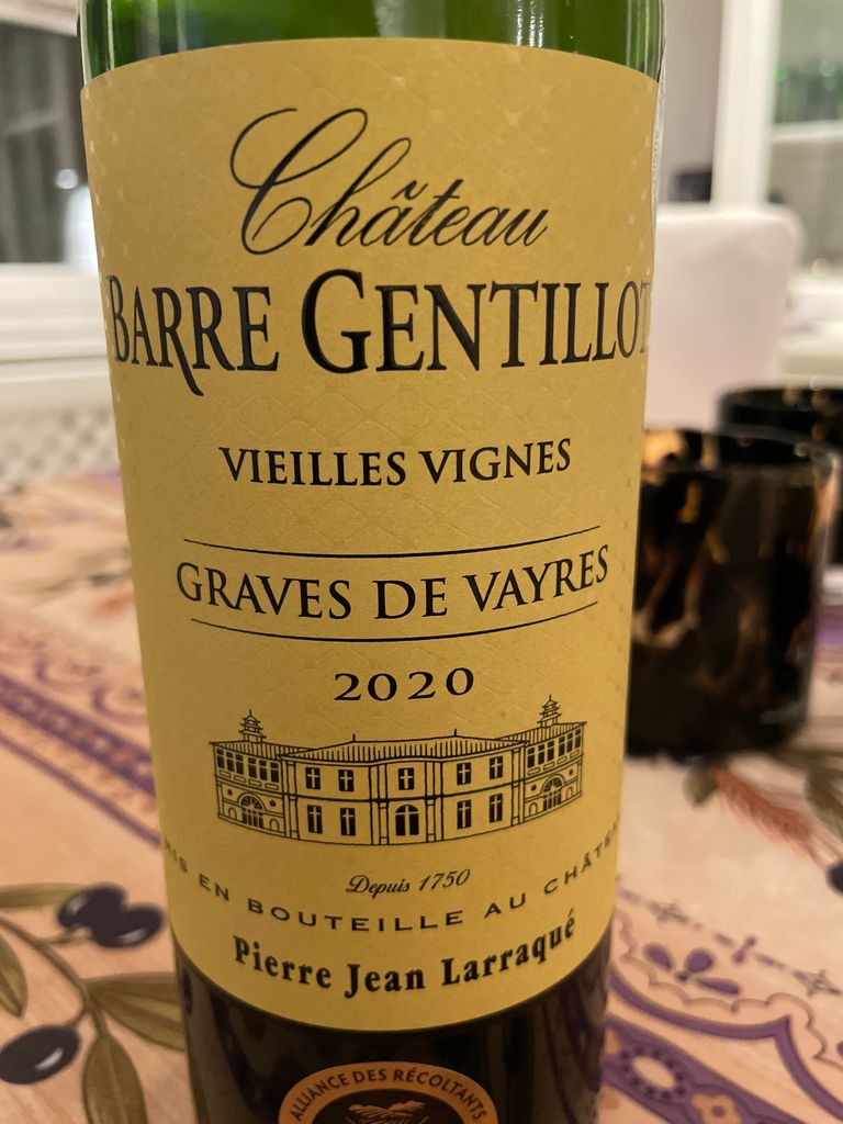 Chteau Barre Gentillot 2020 Prix