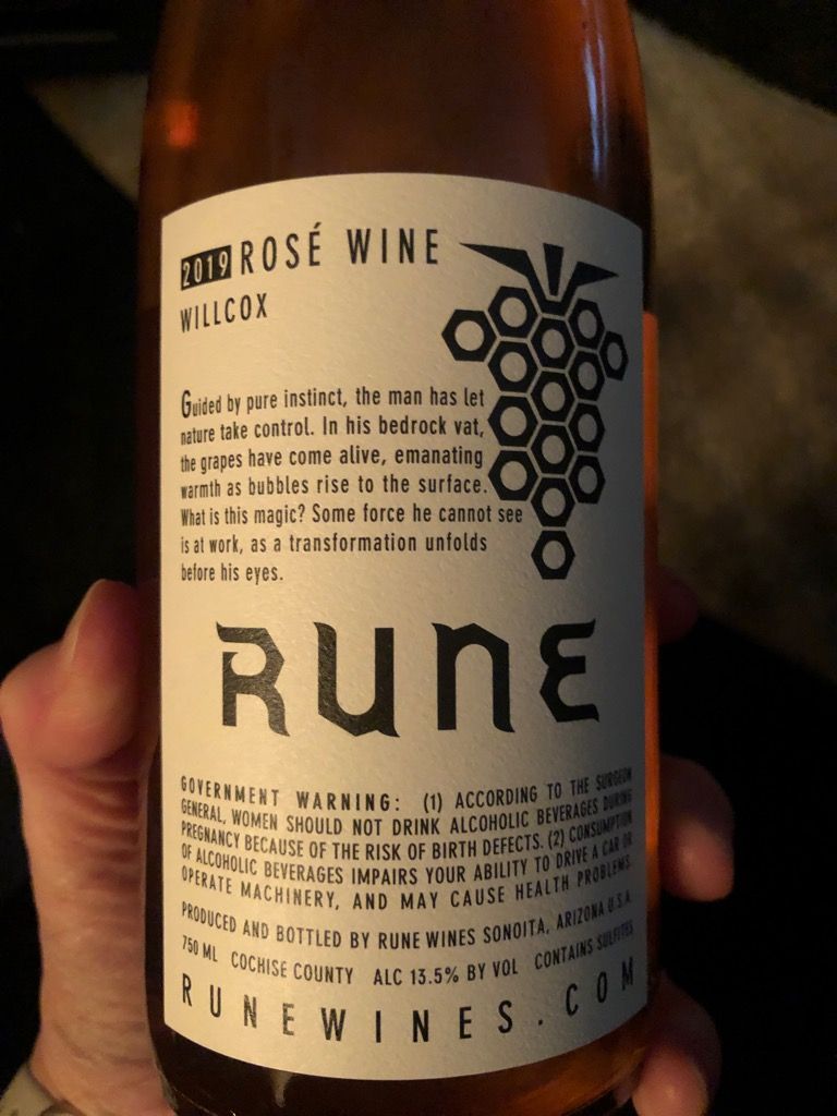 2019 Rune Wines Rosé, USA, Arizona, Willcox - CellarTracker