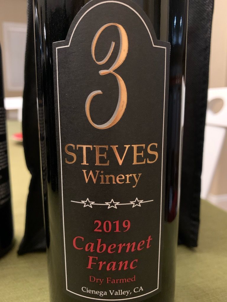 2020 3 Steves Winery Cabernet Franc, USA, California, Central Coast ...