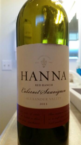 2013 Hanna Cabernet Sauvignon Red Ranch, USA, California, Sonoma County ...