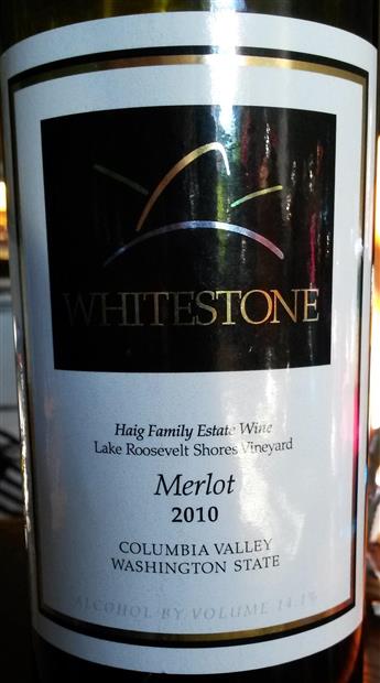 2009 Whitestone Winery Merlot Lake Roosevelt Shores Vineyard, USA ...