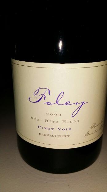 2009 Foley Estates Pinot Noir Barrel Select Rancho Santa Rosa, USA ...