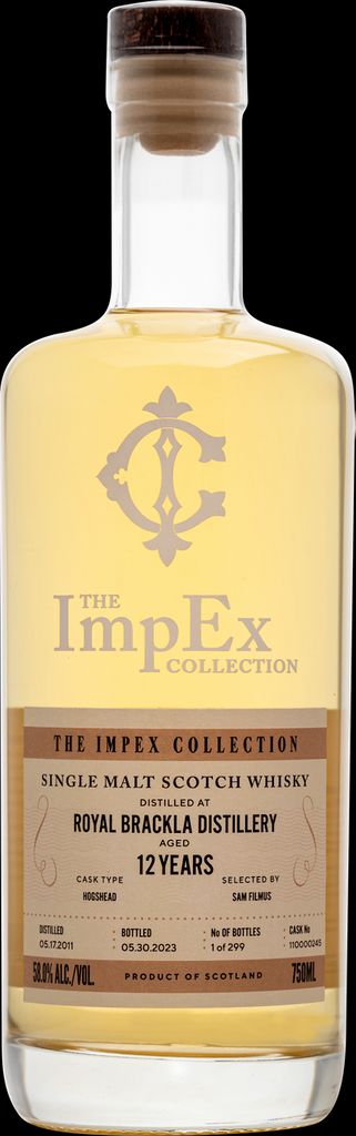 2011 Royal Brackla 12 Year Old The Impex Collection Cask #110000245 Hogshead Single Malt Scotch ...