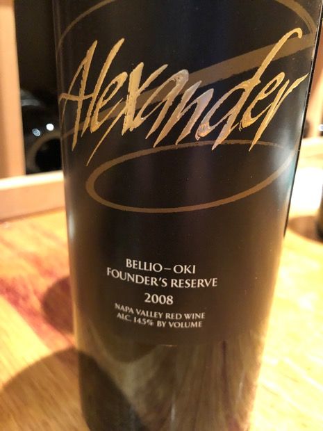 2019 Bellio - Oki Alexander Founder's Reserve, USA, California, Napa ...