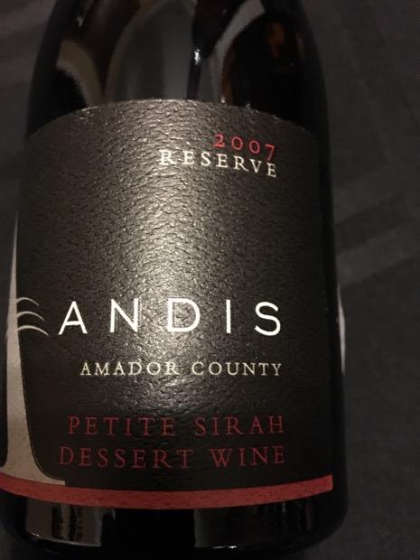 2009 Andis Wines Petite Sirah Reserve Dessert Wine Bray Vineyards, USA ...