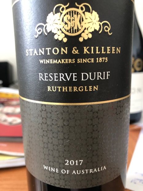 2017 Stanton & Killeen Durif Reserve, Australia, Victoria, North East ...