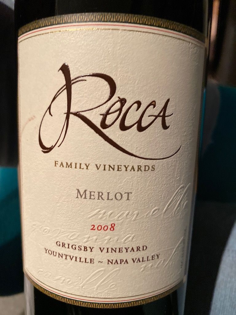 2008 Rocca Family Vineyards Merlot Grigsby Vineyard, USA, California ...