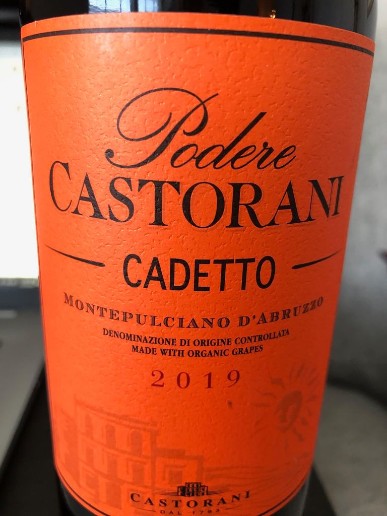 2020 Podere Castorani Montepulciano d'Abruzzo Cadetto, Italy, Abruzzi ...