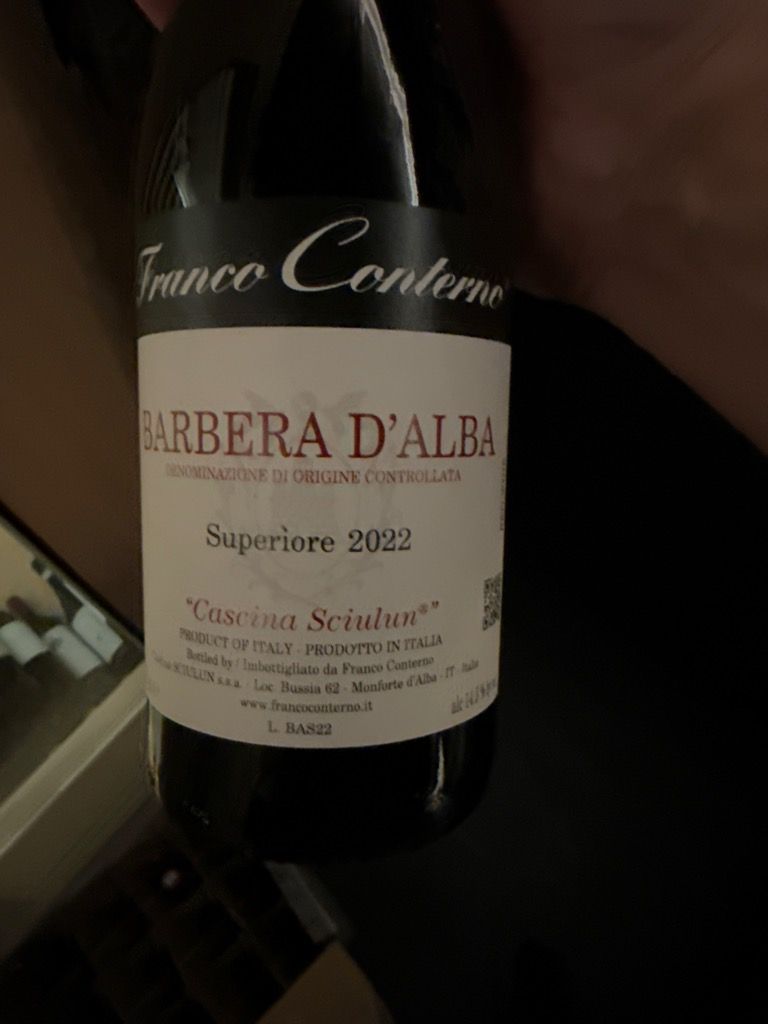 2022 Franco Conterno Barbera d'Alba Superiore Cascina Sciulun, Italy ...