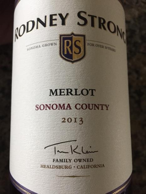 2013 Rodney Strong Merlot Sonoma County, USA, California, Sonoma County ...