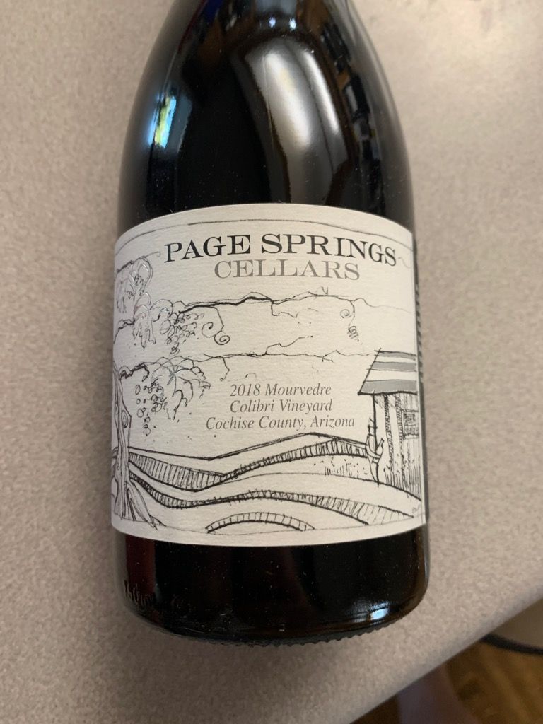 2018 Page Springs Cellars Mourvèdre Colibri Vineyard, USA, Arizona ...