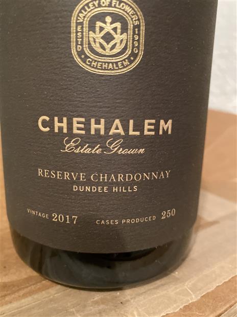 2017 Chehalem Chardonnay Estate Grown Reserve, USA, Oregon, Willamette ...