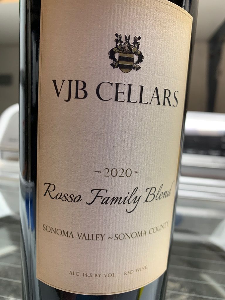 2020 VJB Rosso Family Blend, USA, California, Sonoma County, Sonoma ...