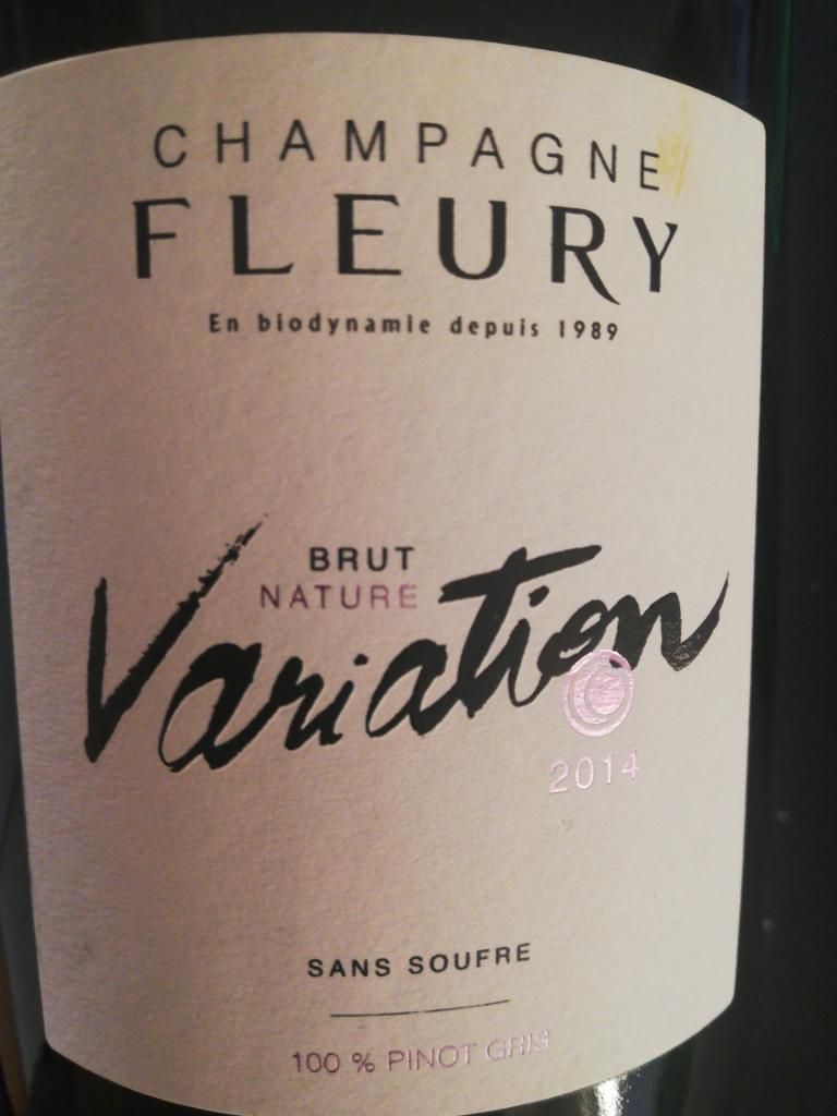 2014 Champagne Fleury Pinot Gris Champagne Brut Nature Variation ...