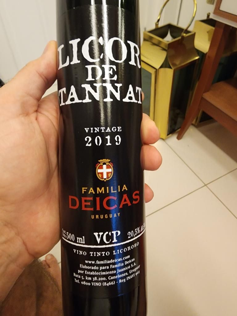 2019 Familia Deicas Tannat Licor de Tannat, Uruguay, Canelones, Juanicó ...