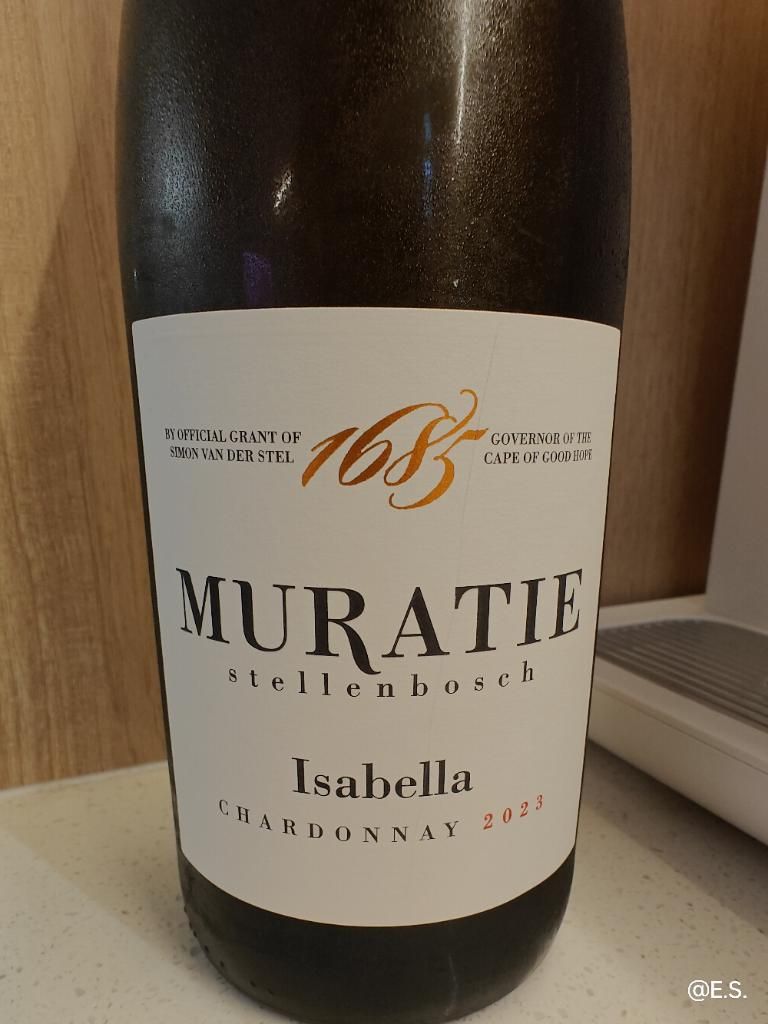 2022 Muratie Wine Estate Chardonnay Isabella, South Africa, Coastal ...