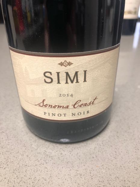 2014 Simi Pinot Noir Sonoma Coast, USA, California, Sonoma County ...