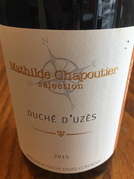 2015 Mathilde Chapoutier Duché d'Uzès, France, Rhône, Southern Rhône ...