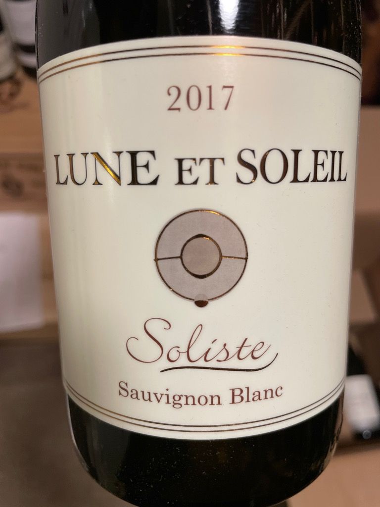 2019 Soliste Cellars Sauvignon Blanc Lune et Soleil, USA, California ...