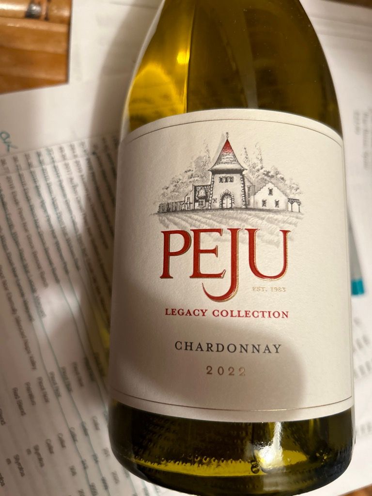 2022 Peju Province Winery Chardonnay Legacy Collection, USA, California ...