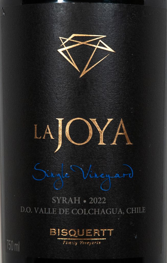 2022 Viña Bisquertt Syrah La Joya Single Vineyard, Chile, Rapel Valley ...
