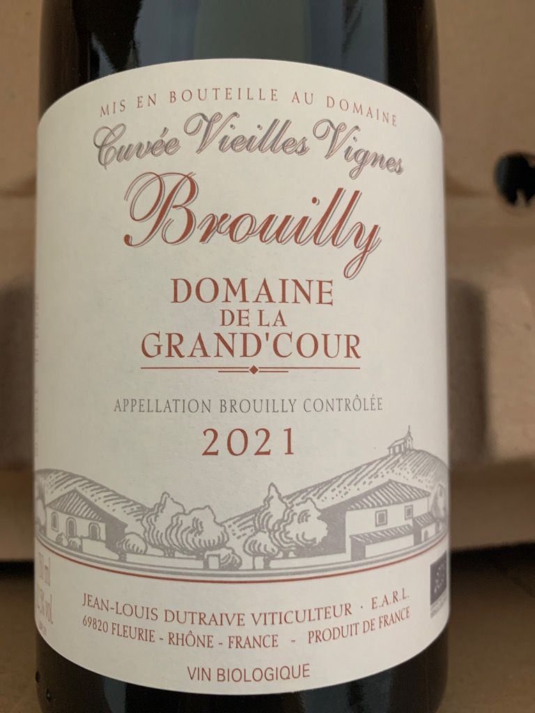 2022 Jean-Louis Dutraive (Domaine de la Grand'Cour) Brouilly Cuvée ...