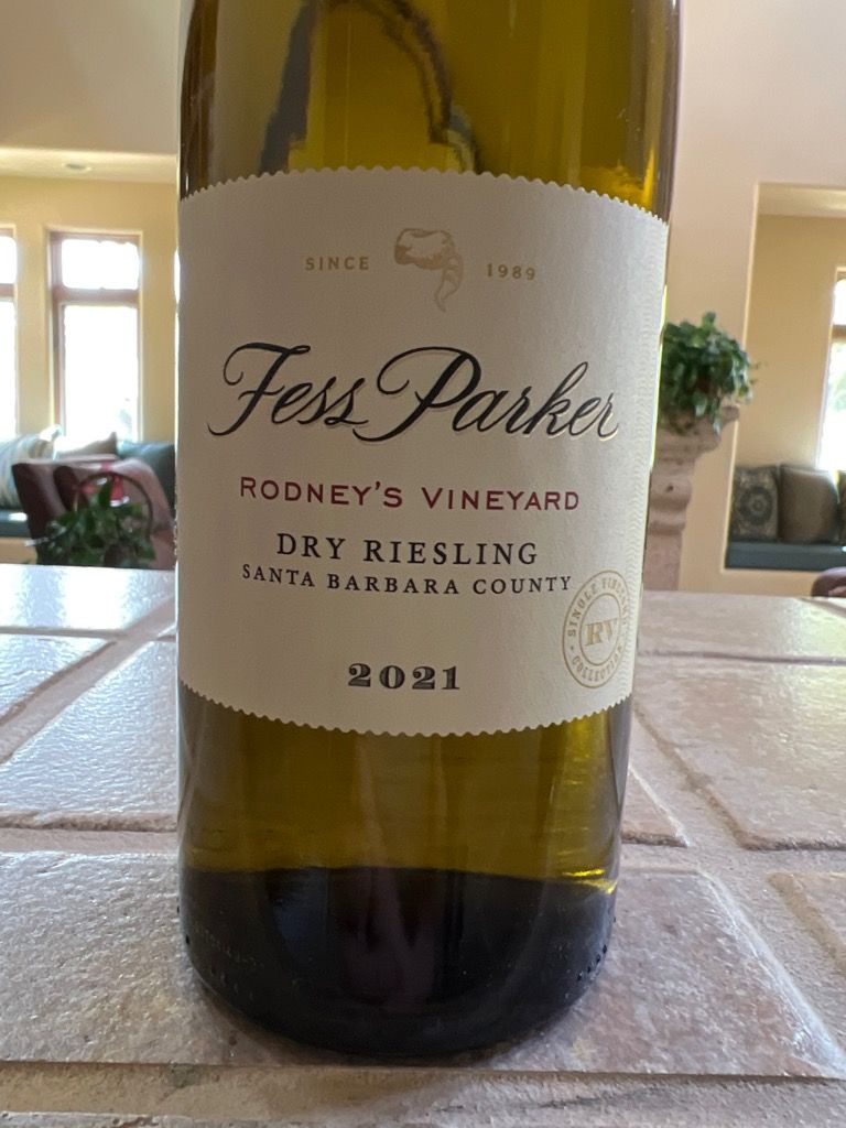 2021 Fess Parker Dry Riesling Rodney's Vineyard, USA, California ...