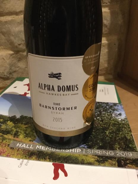 2015 Alpha Domus Syrah The Barnstormer, New Zealand, North Island ...