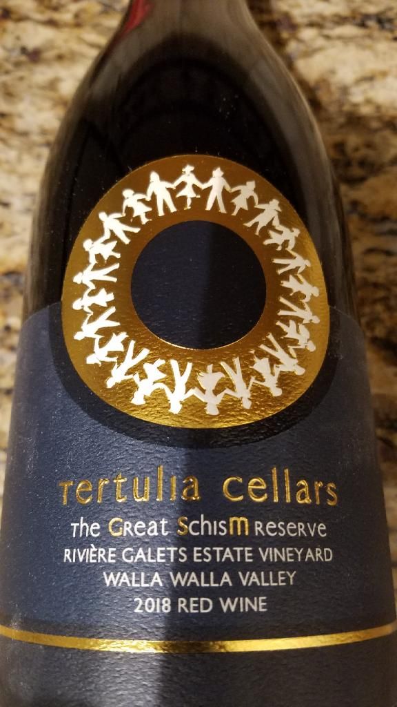 2018 Tertulia Cellars The Great Schism Reserve Riviere Galets Estate ...