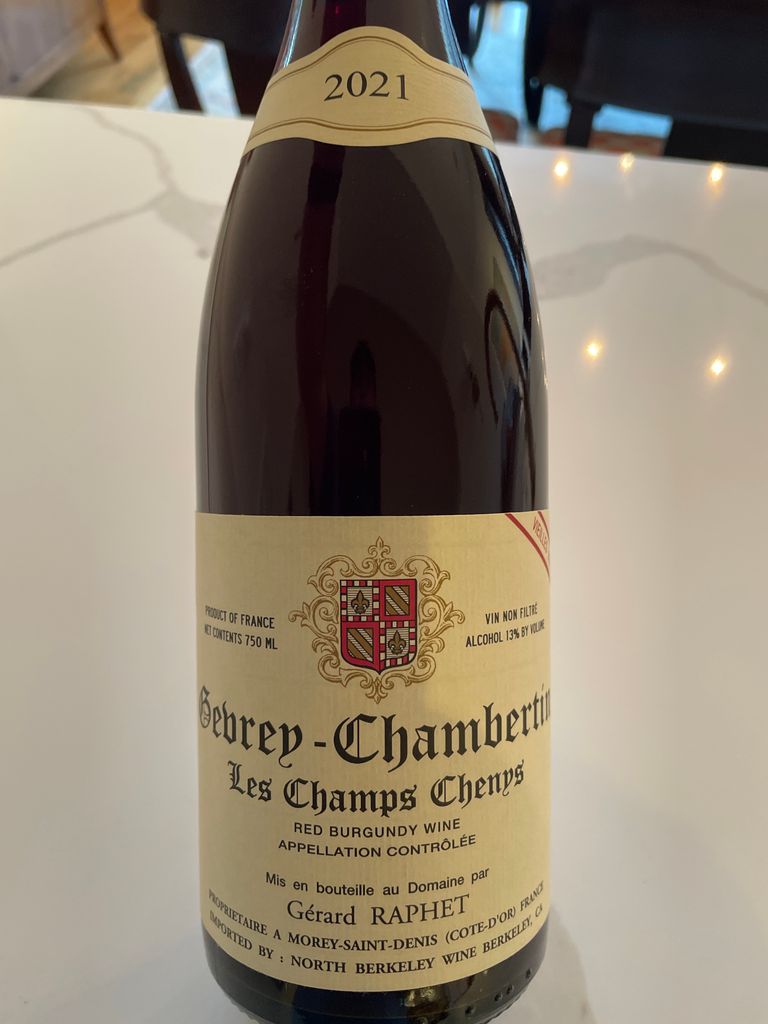 2019 Gérard Raphet Gevrey-Chambertin Les Champs-Chenys Cuvée Unique ...