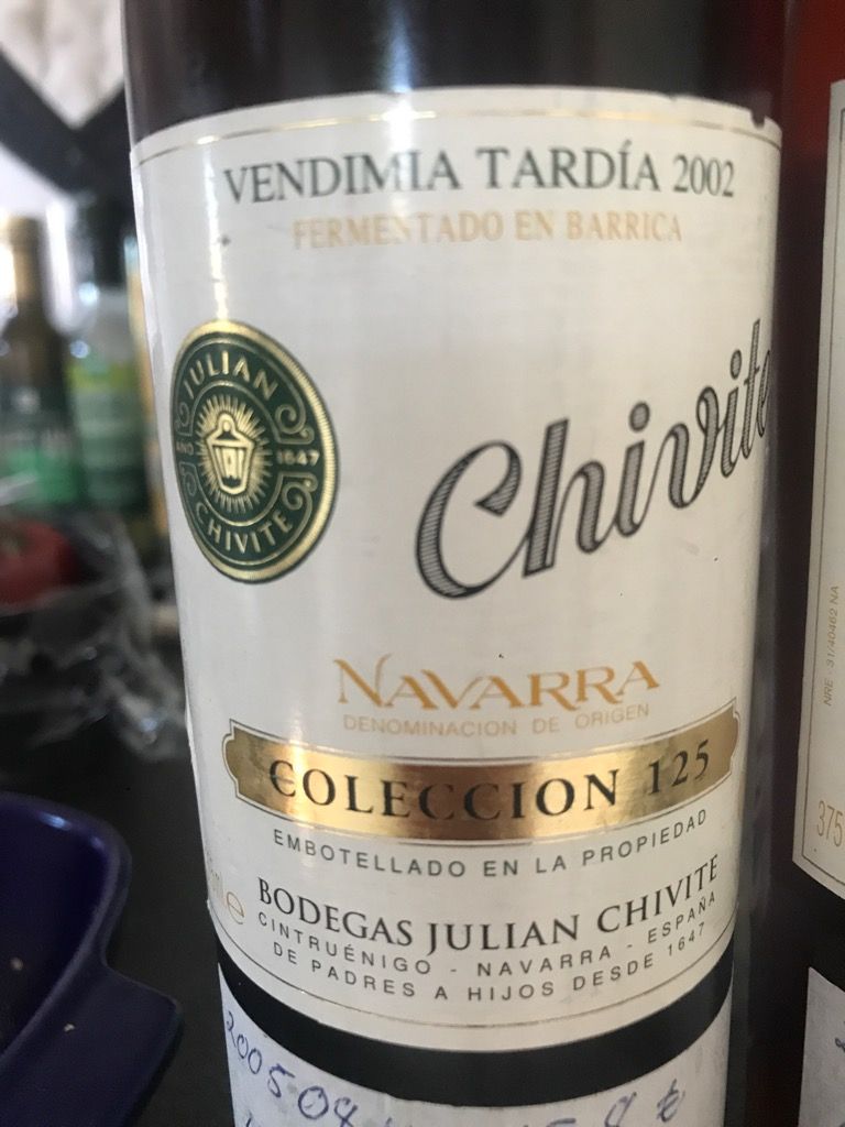 2001 Bodegas Julián Chivite Navarra Coleccion 125 Vendimia Tardia ...